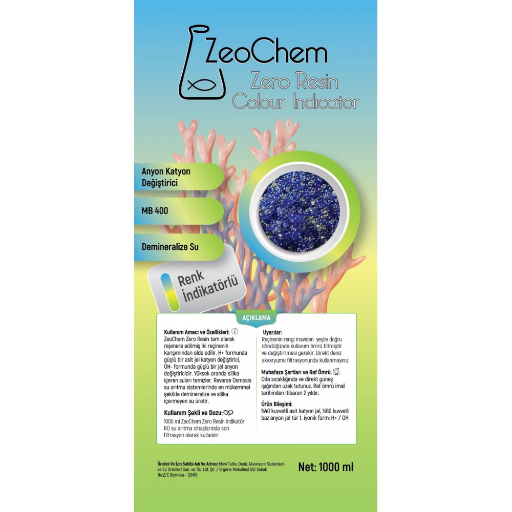 ZeoChem Zero Resin Indikatör - Dolu Kartuş